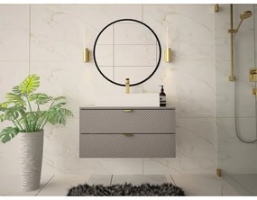 Koupelnová nástěnná skříňka Boterio 01, Sifon k umyvadlu: ano, Barva:: šedá