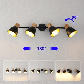 Brilagi - Bodové svítidlo ODENSE 4xE14/10W/230V kaučukovník/černá