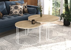 ADRK Furniture Konferenční stolek 2v1 ETTA CT-ETT-W-S