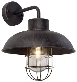 Brilliant - Venkovní nástěnná lampa PORTLAND 1xE27/60W/230V černá/patina