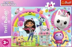 Trefl - Puzzle - Gábinin kouzelný domek MAXI / 24 dílků / 60 x 40 cm /