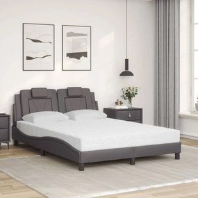 Postel Viana s matrací šedá 120 x 200 cm umělá kůže 3208785