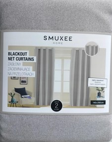 Záclony na kolečkách s průchodkami Smukee 140x250 zatemňovací béžové 529
