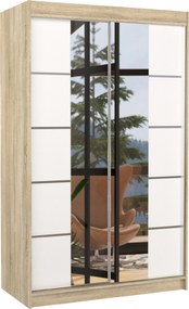 ADRK Furniture Skříň posuvná se zrcadlem GENUA 120 ADRK-SW-GEN-SW-120