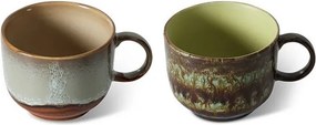 Set 2ks hrnek na čaj 70s Lush Odyssey Tea - 14*10*8cm / 425 ml