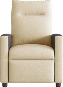 Elektrické polohovací křeslo krémové textil 3324042