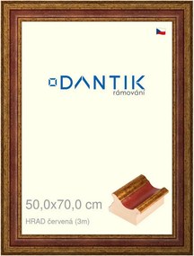 DANTIK rámeček 50x70 | HRAD červená (Plexi Čiré)