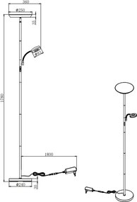 Stojací lampa LED Specter, bílá