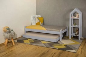MAXDO Česká dětská postel Alex s přistýlkou 180x80 šedá