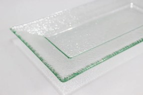 BDK-GLASS Servírovací tácek MAXIM 23x13cm Barva: Šedé sklo