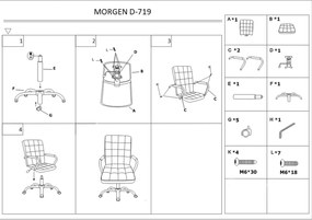 Kondela Kancelářské křeslo, azurová zelená, MORGEN