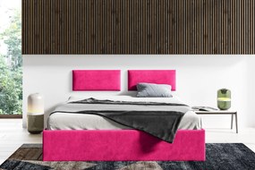 Eka Čalouněná postel Lucy - 160x200 cm Barva látky Trinity: Černá (Trinity 2316), Úložný prostor: Bez úložného prostoru
