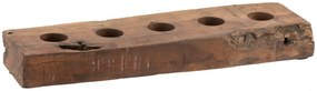 Dřevěný svícen z recyklovaného dřeva Fabroi - 58*10*8 cm
