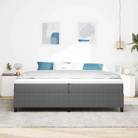 Rám platformy Světle šedá 200 x 200 cm Žebrovaná látka 3337427