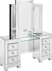 XXXLutz TOALETNÍ STOLEK, barvy stříbra, 151/40,5/183 cm Xora - 001047017501
