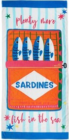 Bavlněná plážová osuška 76x160 cm Sardines – Catherine Lansfield