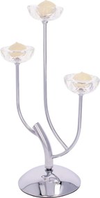 Svícen Elizabeth silver výška 44,5cm
