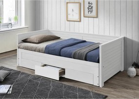 Rozkládací postel 90/180x200, bílá, GORETA Kondela 0000252396