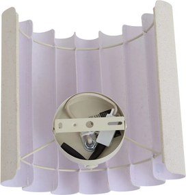 Nástěnná lampa Japandi béžová s lnem 26 cm - Scallop