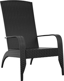 vidaXL Zahradní židle Adirondack polyratan [319694] Barva: Černá