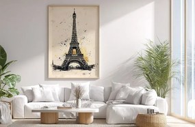 Pařížská elegance - obraz - Eiffelova věž v uměleckém stylu 24 - A4 – 210 × 297 mm - 159 Kč