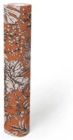 A.S. Création | Vliesová tapeta na zeď Daniel Hechter 37520-4 | 0,53 x 10,05 m | bílá, oranžová, hnědá