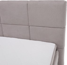 Boxspringová pocketová postel, 180x200, šedohnědá Taupe, APRIL