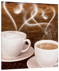 Obraz šálků kávy  (30x30 cm)