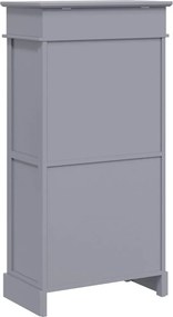 Botník šedý 50 x 28 x 98 cm dřevo pavlovnie 284090