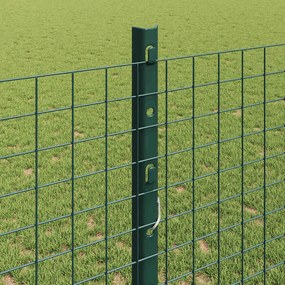 Svařovaná drátěná plotovina s tyčkami 50 x 1,2 m Zelená 3336521