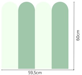 PIPPER. Textilní samolepící tapeta - Oblouk - Mátová barva Barva: Kombinace, Velikost: 100cm