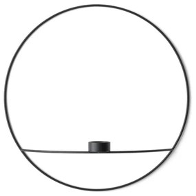 Audo (Menu) Nástěnný svícen POV Circle Tealight Candleholder L, black