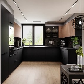 Horní skříňka, černá, SIBER 60 NAGU-36 1F