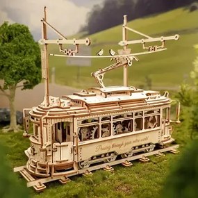 RoboTime 3D dřevěné mechanické puzzle Tramvaj