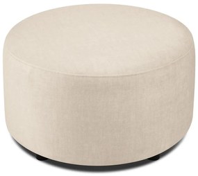 Béžový sametový puf Mazzini Sofas Debbie, ø 68 cm