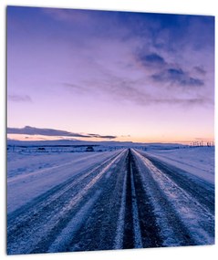 Obraz silnice v zimě (30x30 cm)