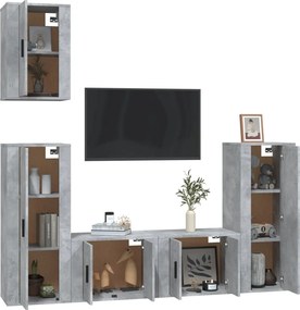 vidaXL 5dílný set TV skříněk kompozitní dřevo [3188778] Barva: šedá sonoma