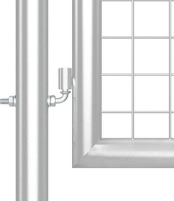 Pletivá zahradní branka stříbrná 350 x 125 cm pozinkovaná ocel 154552