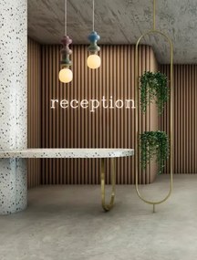 LED růžovo-žluto-zelené moderní svítidlo Clio