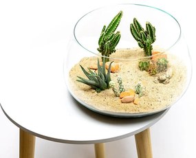 Skleněná váza boule, průměr 17 cm