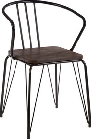 Černá/v přírodní barvě jídelní židle z jilmového dřeva District – Premier Housewares