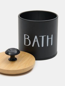 Sinsay - Úložná krabička s nápisem „Bath“ - černá
