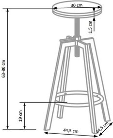 Barová židle Luca, olivová / tmavě hnědá