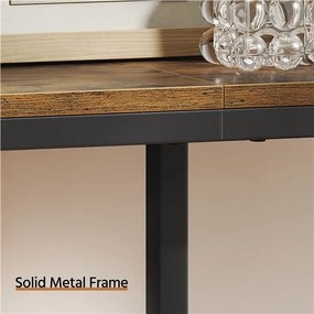 Odkládací stolek Yaheetech – rustikální hnědá, 160 cm (délka) × 20 cm (šířka) × 81 cm (výška) (256999167573)