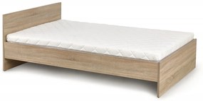 Dřevěná postel Lima 120x200 dvoulůžko - dub sonoma