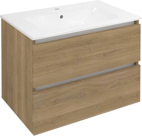 Sapho Ezara - Umyvadlová skříňka, 70x46x52 cm, 2 zásuvky, dub Cuneo EZ701-2525