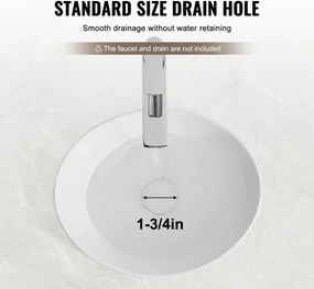 Moderní keramické umyvadlo 40,6 × 34 cm Koupelnová mísa na umyvadlo Bílá