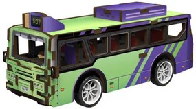 Wiky Dřevěné 3D puzzle Autobus 14 cm