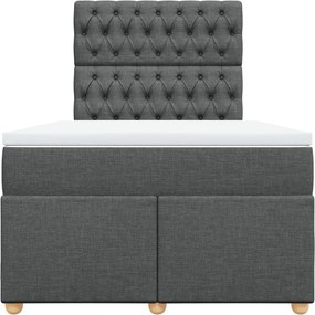 Box spring postel s matrací tmavě šedá 120x190 cm textil 3293527