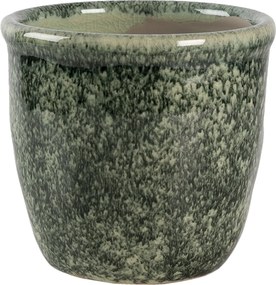 Šedo - zelený mramorovaný obal na květináč S - Ø 11*10 cm